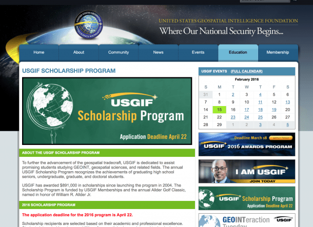 USGIF Accepting Applications for Awards, Scholarships